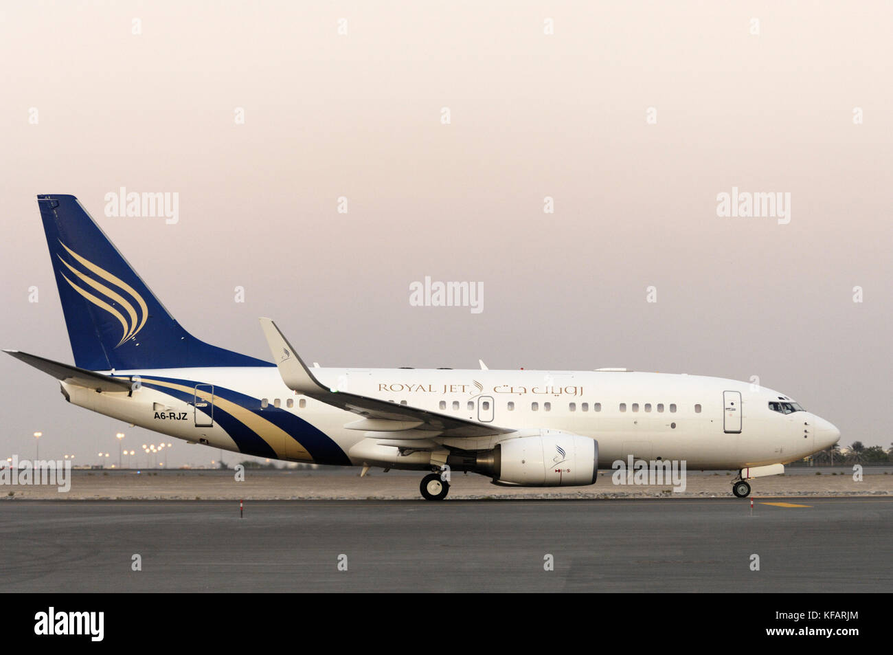 a Royal Jet Boeing 737-700 taxiing Stock Photo - Alamy