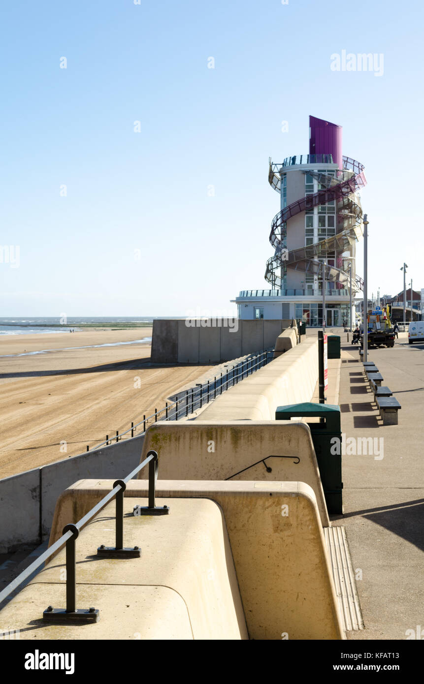 Southeasterly View Along Redcar Esplanade toward the Beacon Vertical ...
