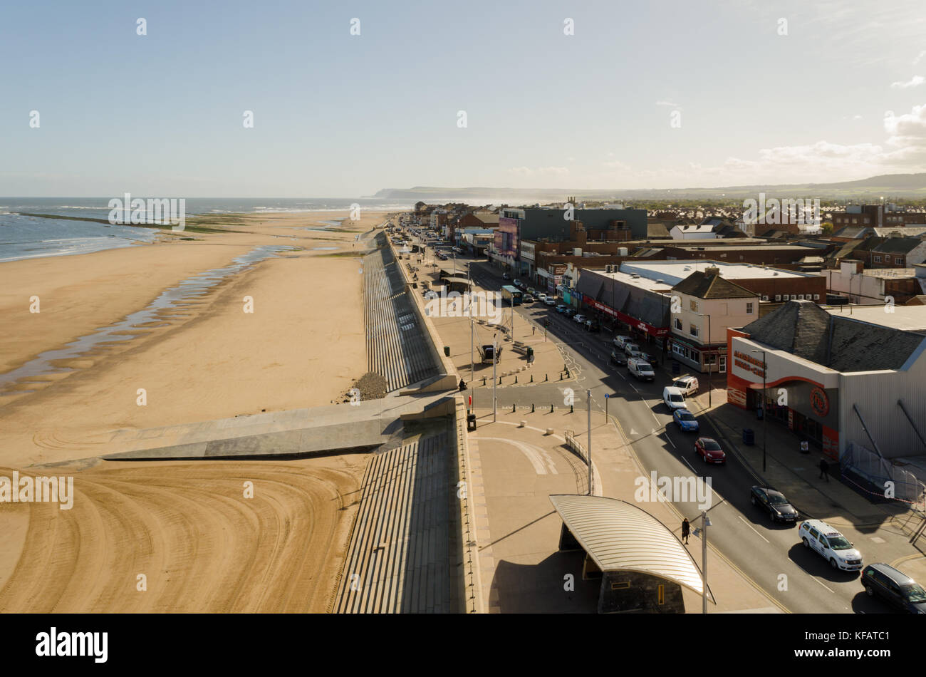 An Aerial Easterly View from 'The Beacon', Redcar Stock Photo - Alamy