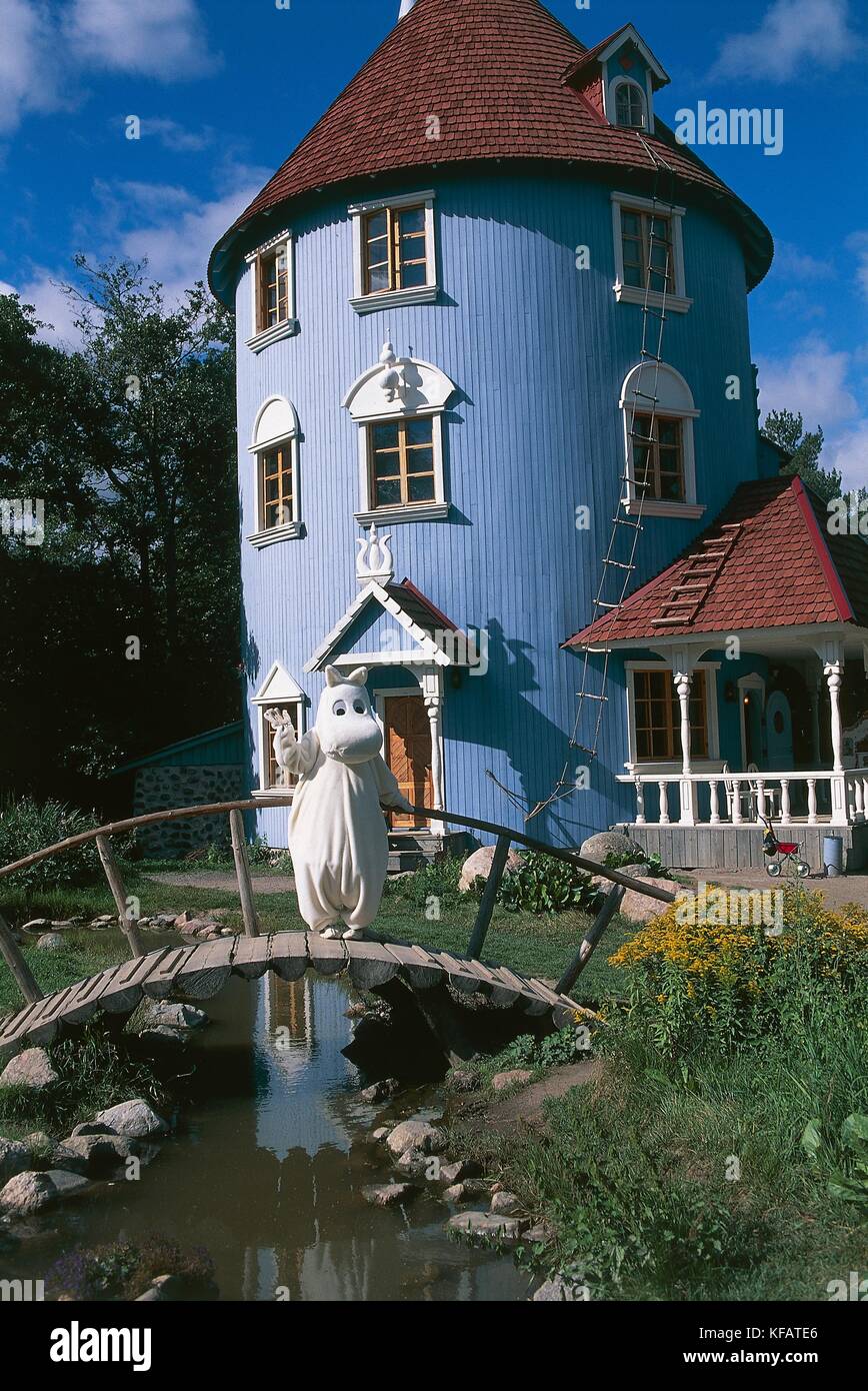 Naantali FINLAND TURKU REGION OF THE WORLD Moomin Amusement Park Stock ...