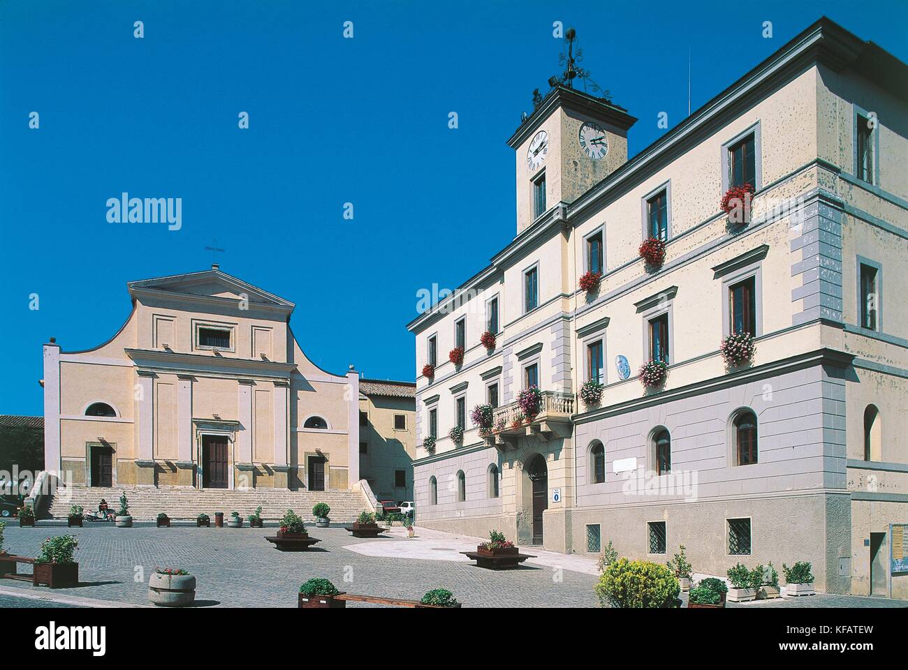 Italy, Lazio Region, Allumiere, Town Hall Stock Photo - Alamy