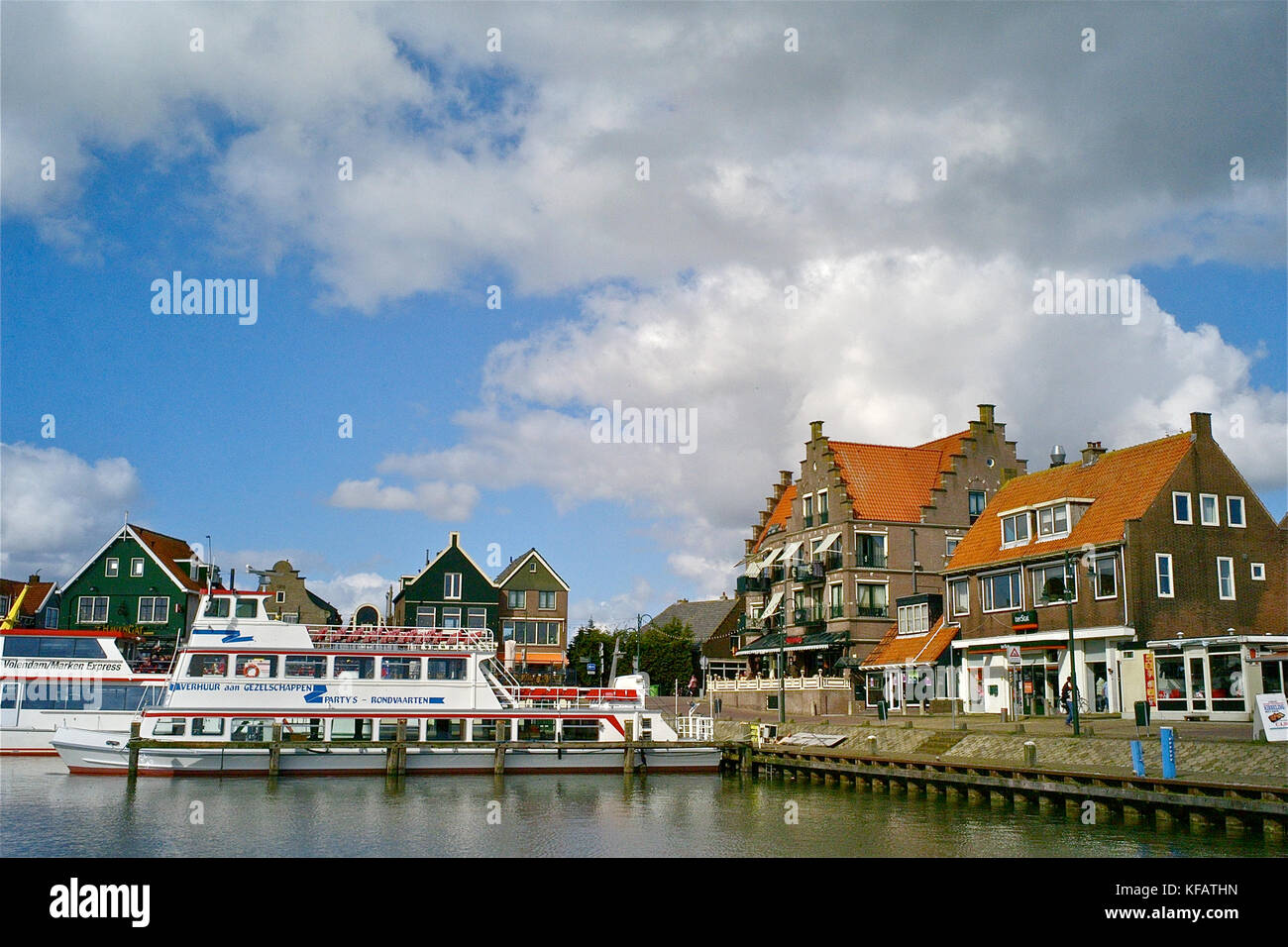 Volendam, a traditional fishermen harbor near Amsterdam, Netherlands ...