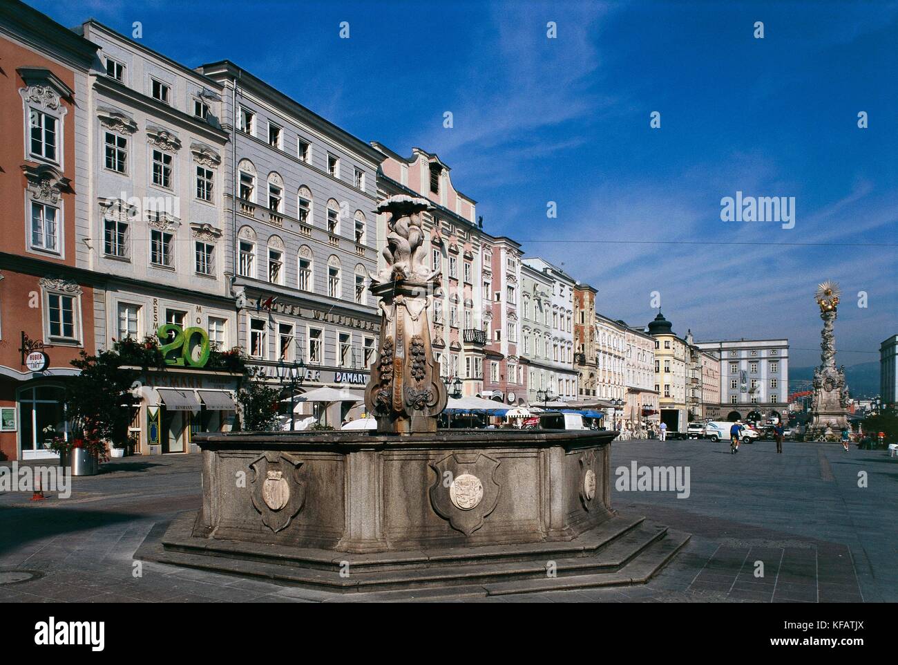 AUSTRIA, LINZ Hauptplatz Stock Photo - Alamy
