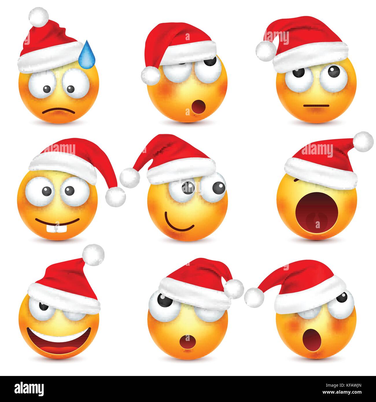 Christmas Happy Faces Clip Art