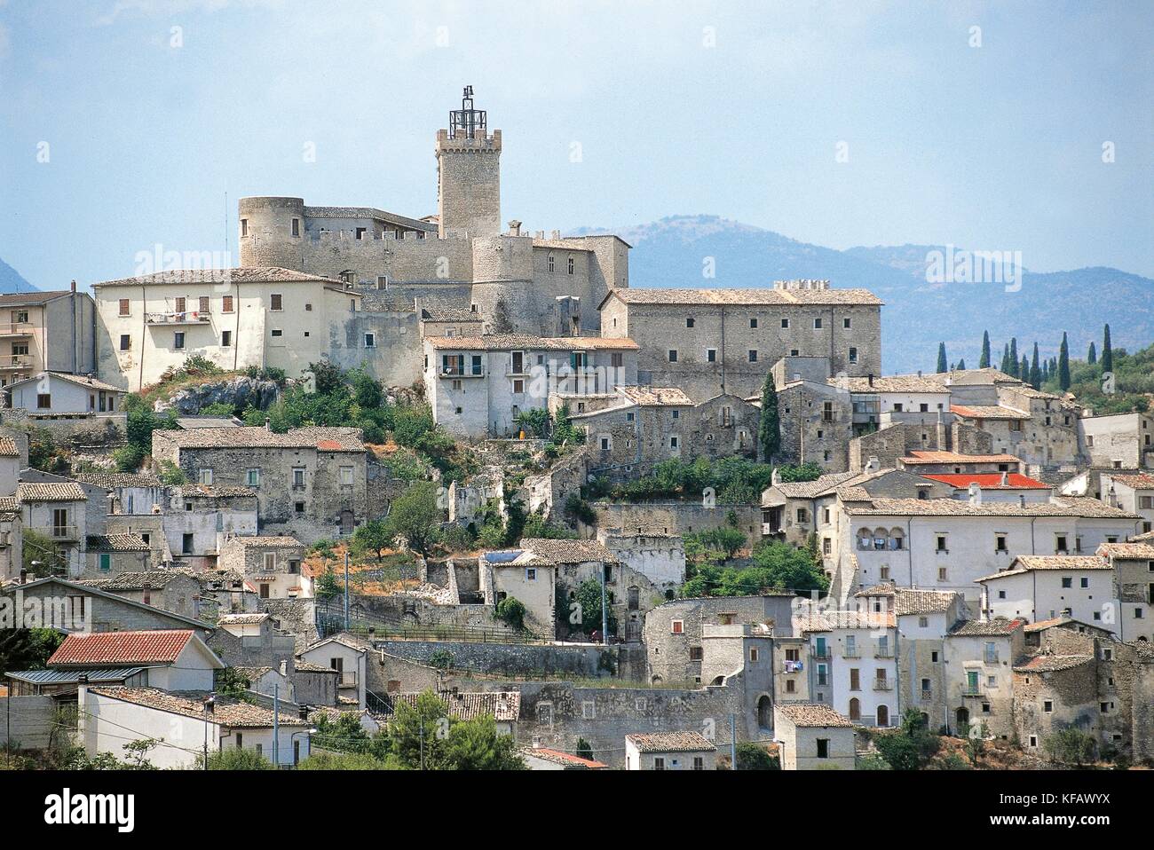 ABRUZZO Capistrano VIEW THE CASTLE Stock Photo - Alamy