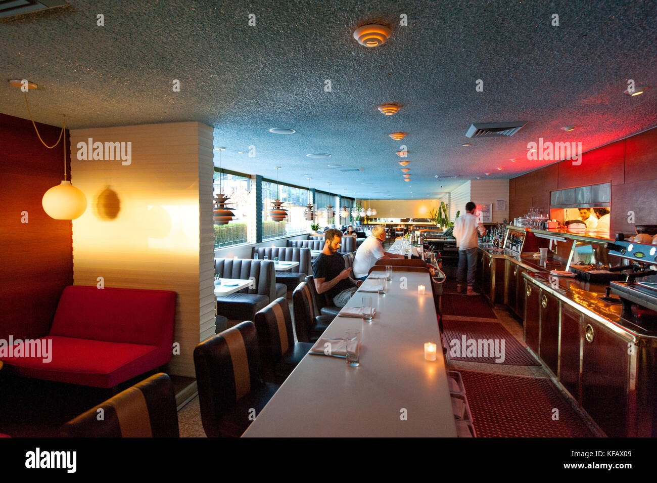 Diner at the Standard Hotel on the Sunst Strip in Los Angeles, CA Stock ...