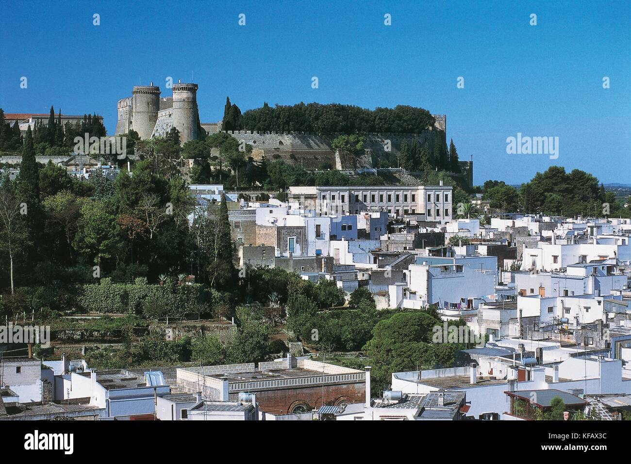 Italy, Apulia Region, Oria, View with Castle Stock Photo - Alamy