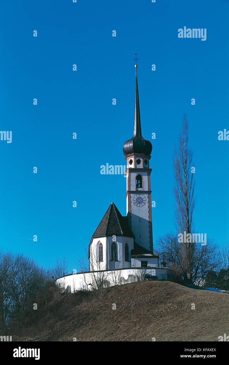 Austria, Tyrol, Upper Inn valley, LIEBLFING. PARISH CHURCH Stock Photo ...