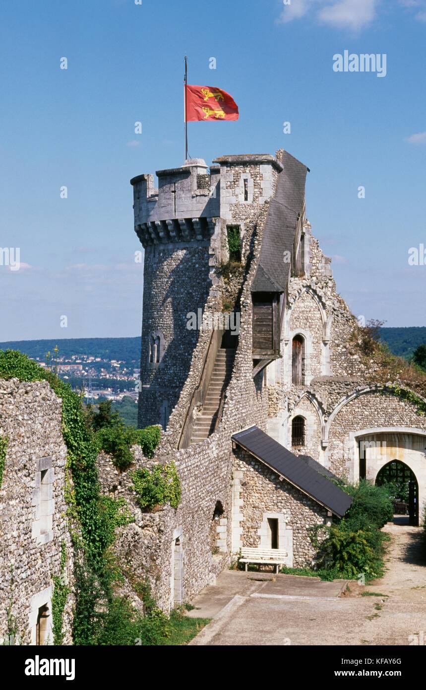 The main tower of Robert le Diable castle, Moulineaux, Upper Normandy ...