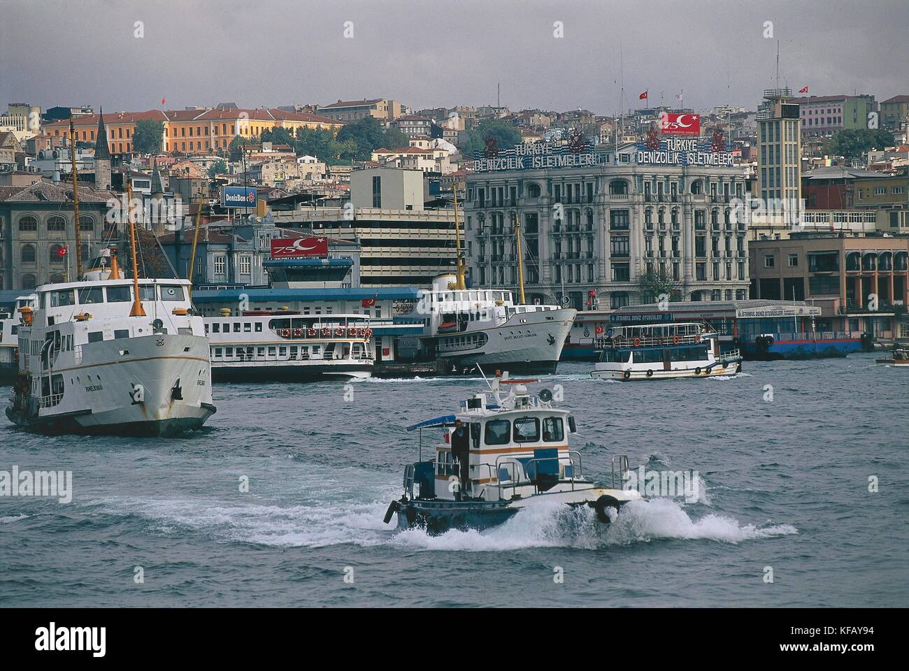 Turkey, Istanbul. Boats along the Bosphorus Stock Photo - Alamy