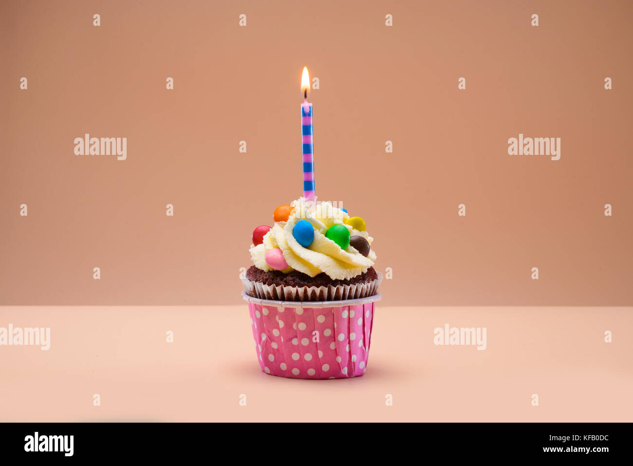 Colorful Birthday muffins Stock Photo - Alamy