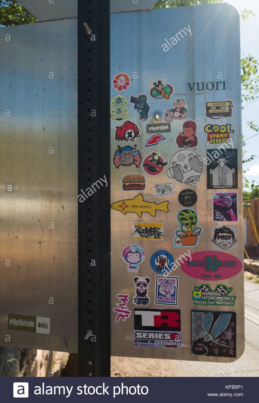 Stickers On Road Sign High Resolution Stock Photography and Images - Alamy