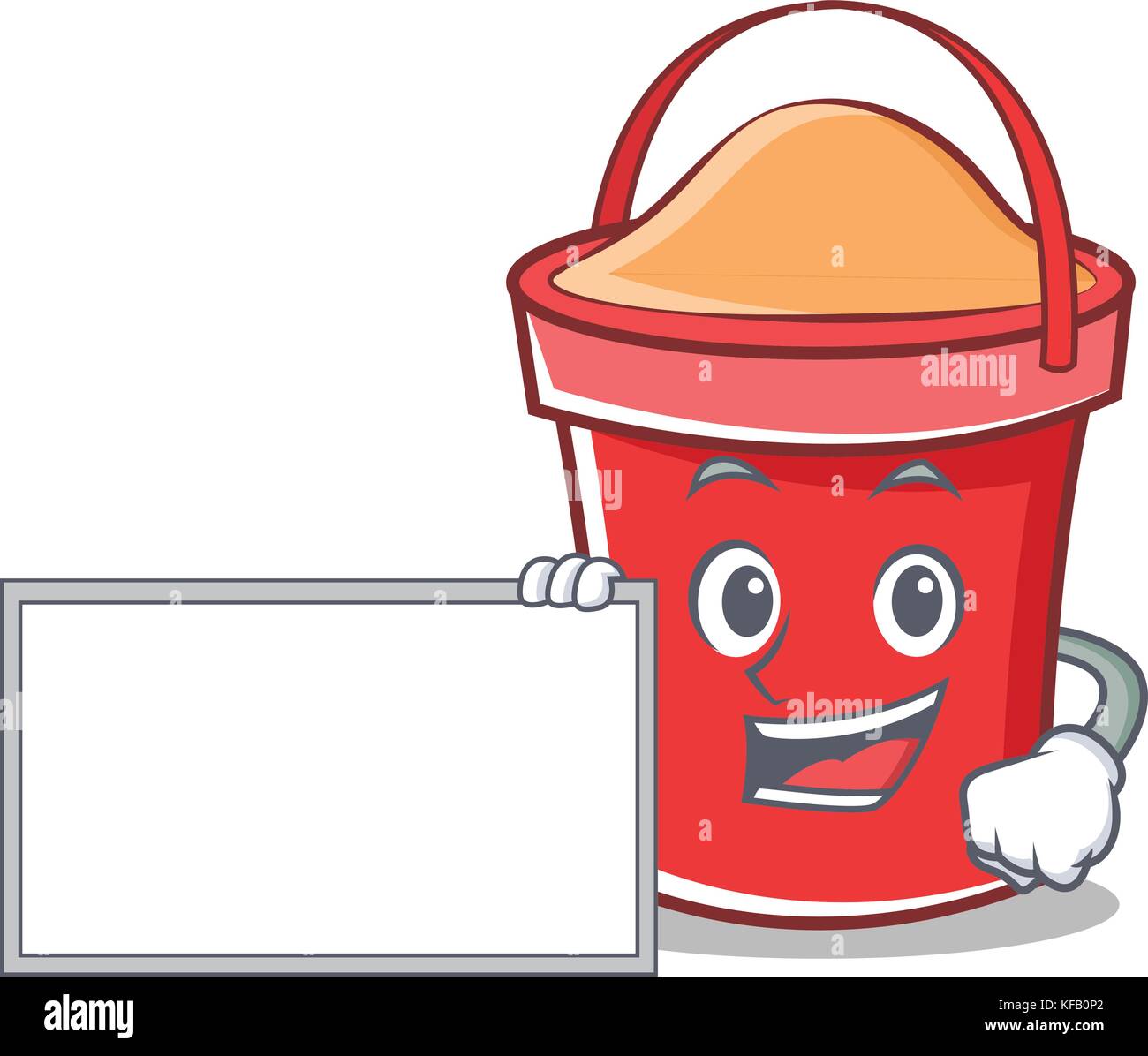 With board bucket character cartoon style Stock Vector Image & Art - Alamy