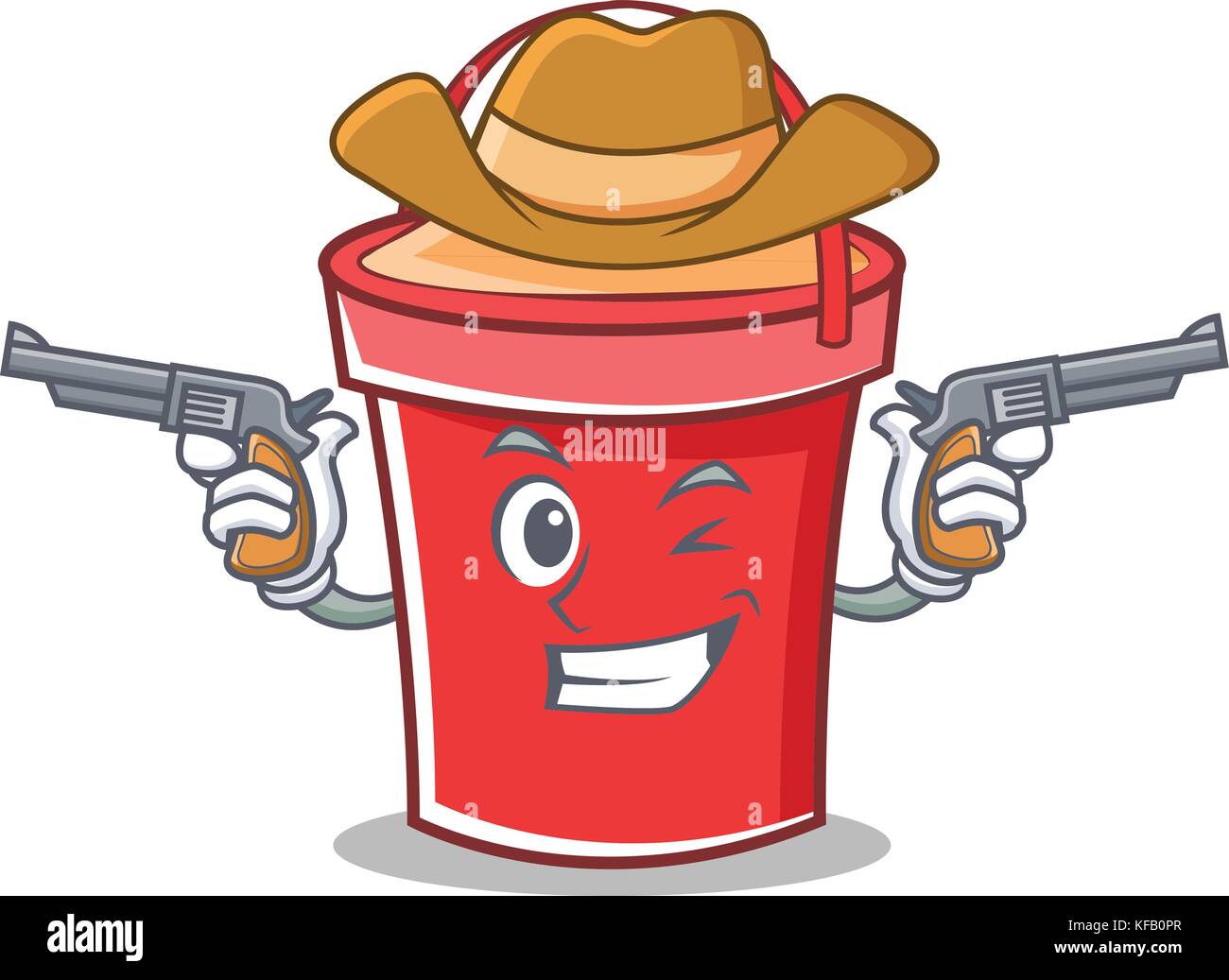 Cowboy bucket character cartoon style Stock Vector Image & Art - Alamy