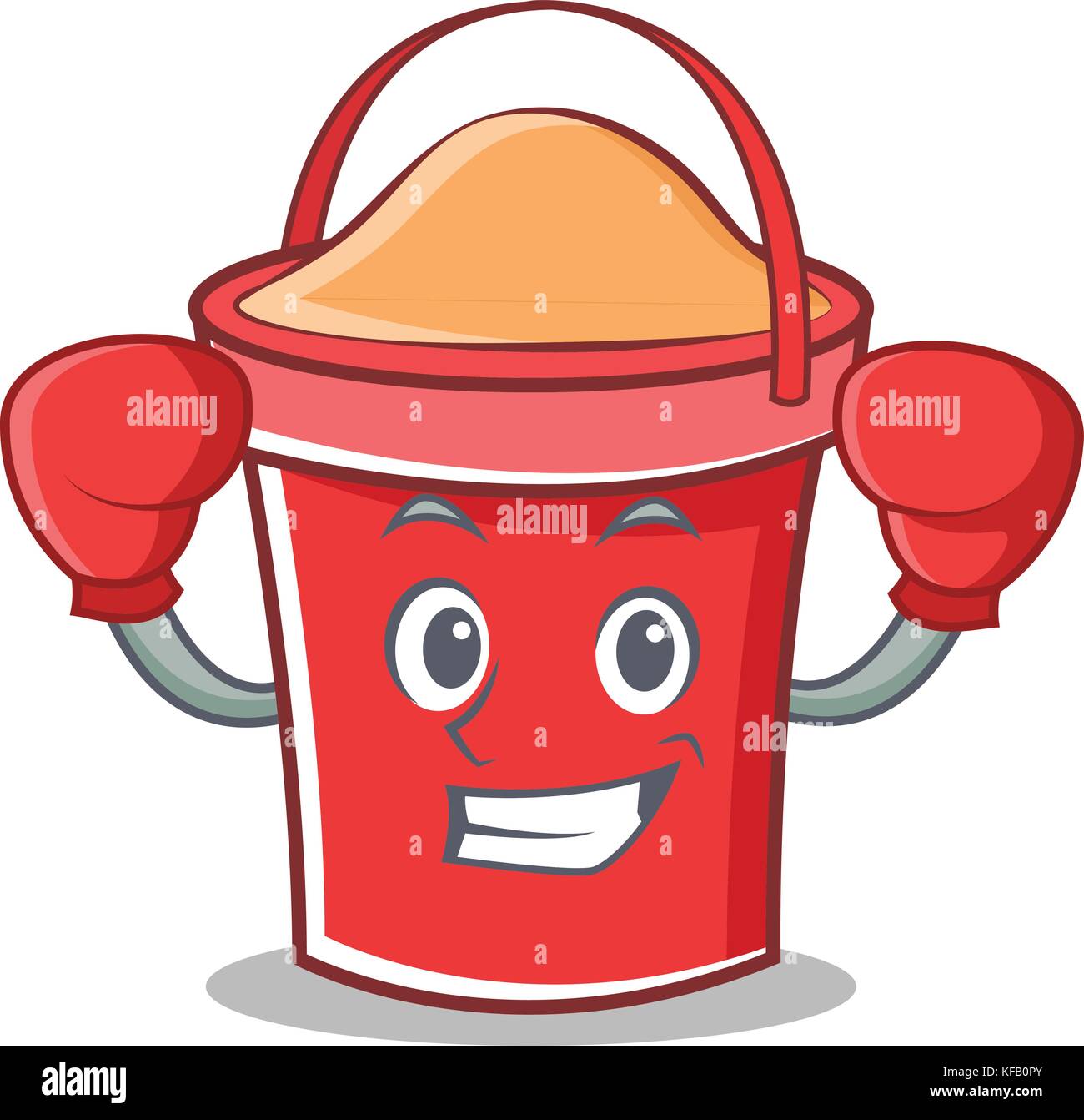 Boxing bucket character cartoon style Stock Vector Image & Art - Alamy