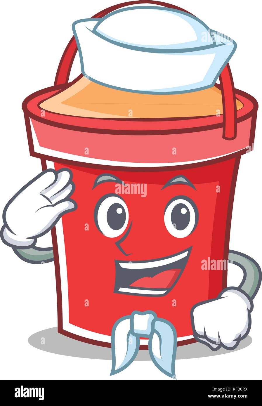 Sailor bucket character cartoon style Stock Vector Image & Art - Alamy