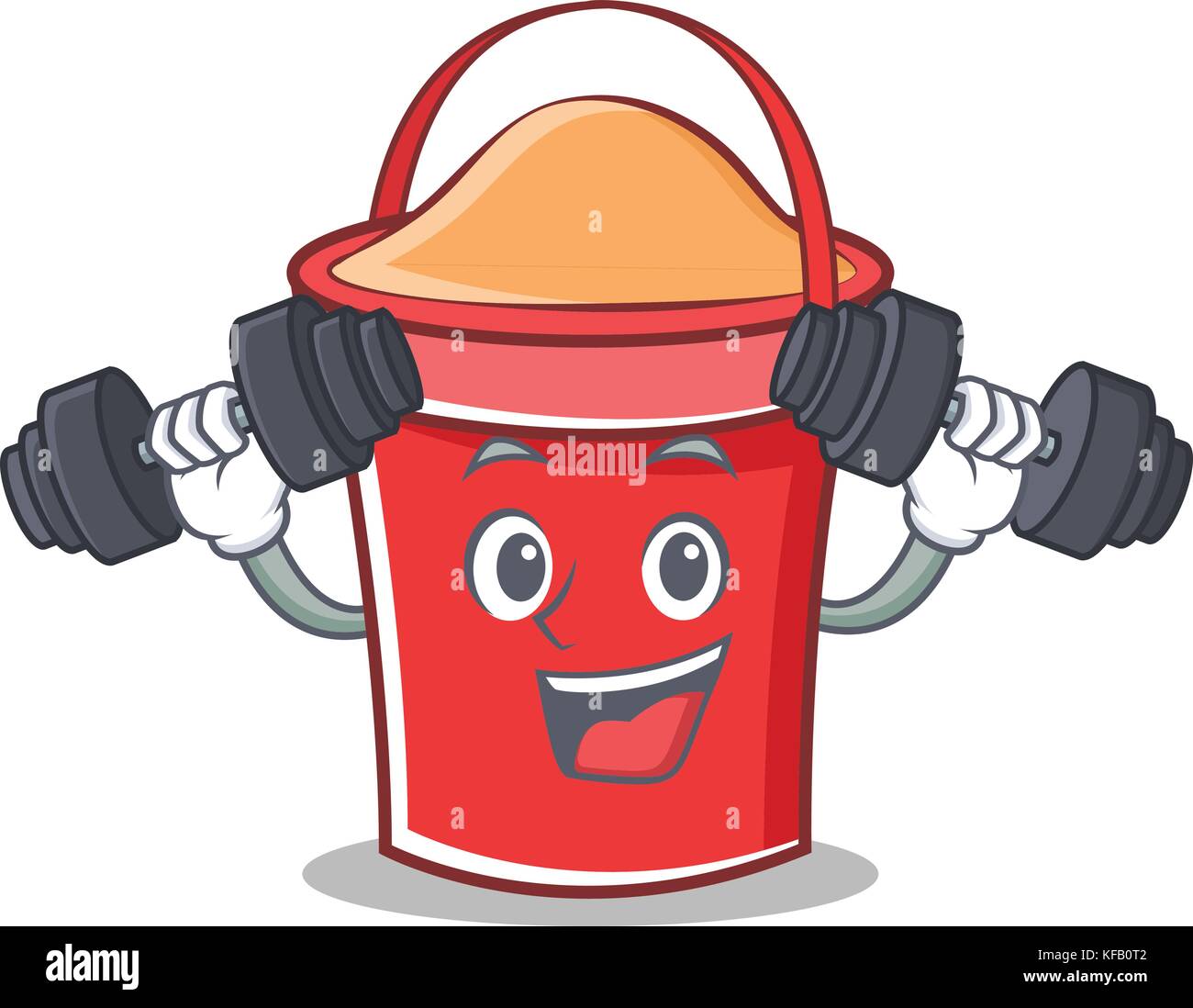 Fitness bucket character cartoon style Stock Vector Image & Art - Alamy