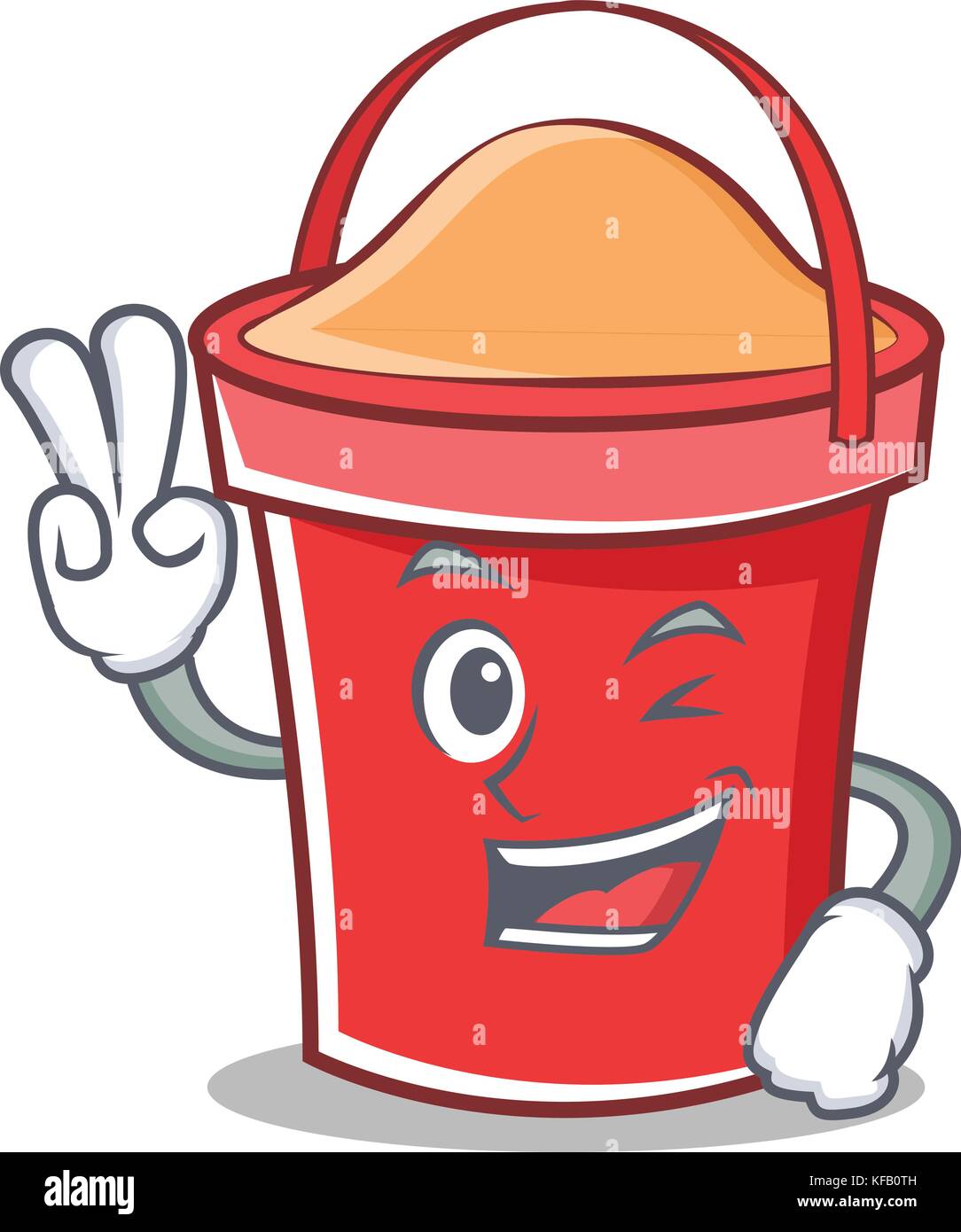 Two finger bucket character cartoon style Stock Vector Image & Art - Alamy