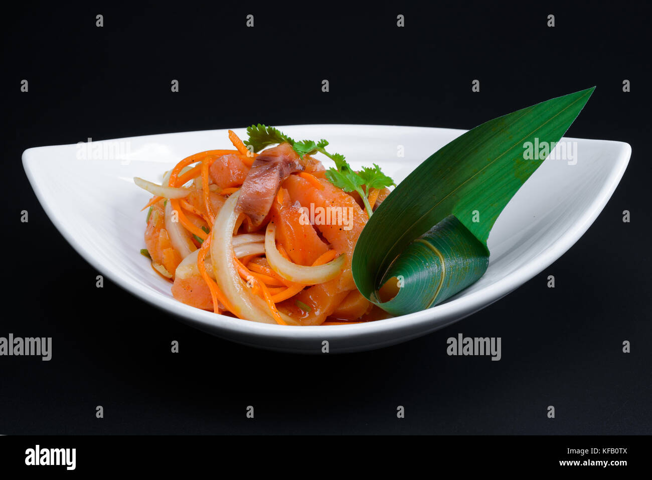 Korean salad in a deep plate Stock Photo - Alamy