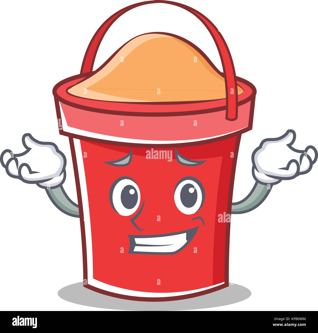 Grinning bucket character cartoon style Stock Vector Image & Art - Alamy