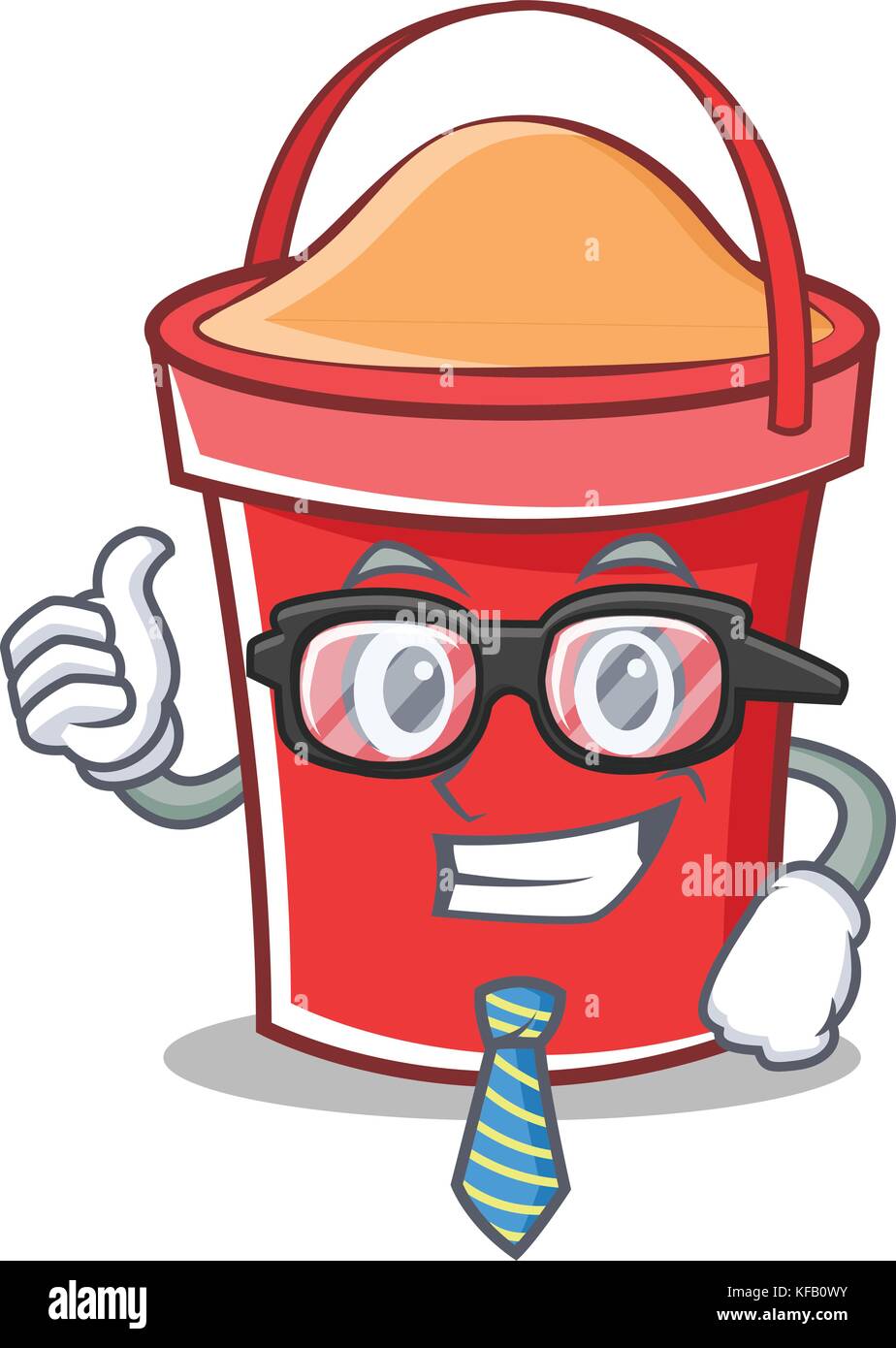 Businessman bucket character cartoon style Stock Vector Image & Art - Alamy