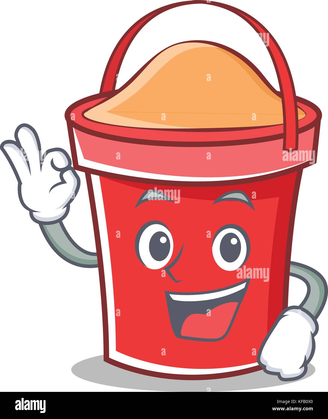 Okay bucket character cartoon style Stock Vector Image & Art - Alamy