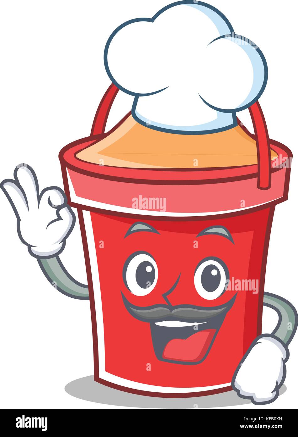 Chef bucket character cartoon style Stock Vector Image & Art - Alamy