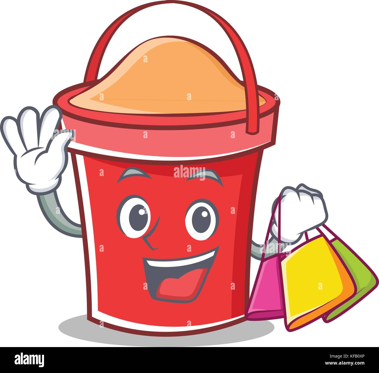 Shopping bucket character cartoon style Stock Vector Image & Art - Alamy