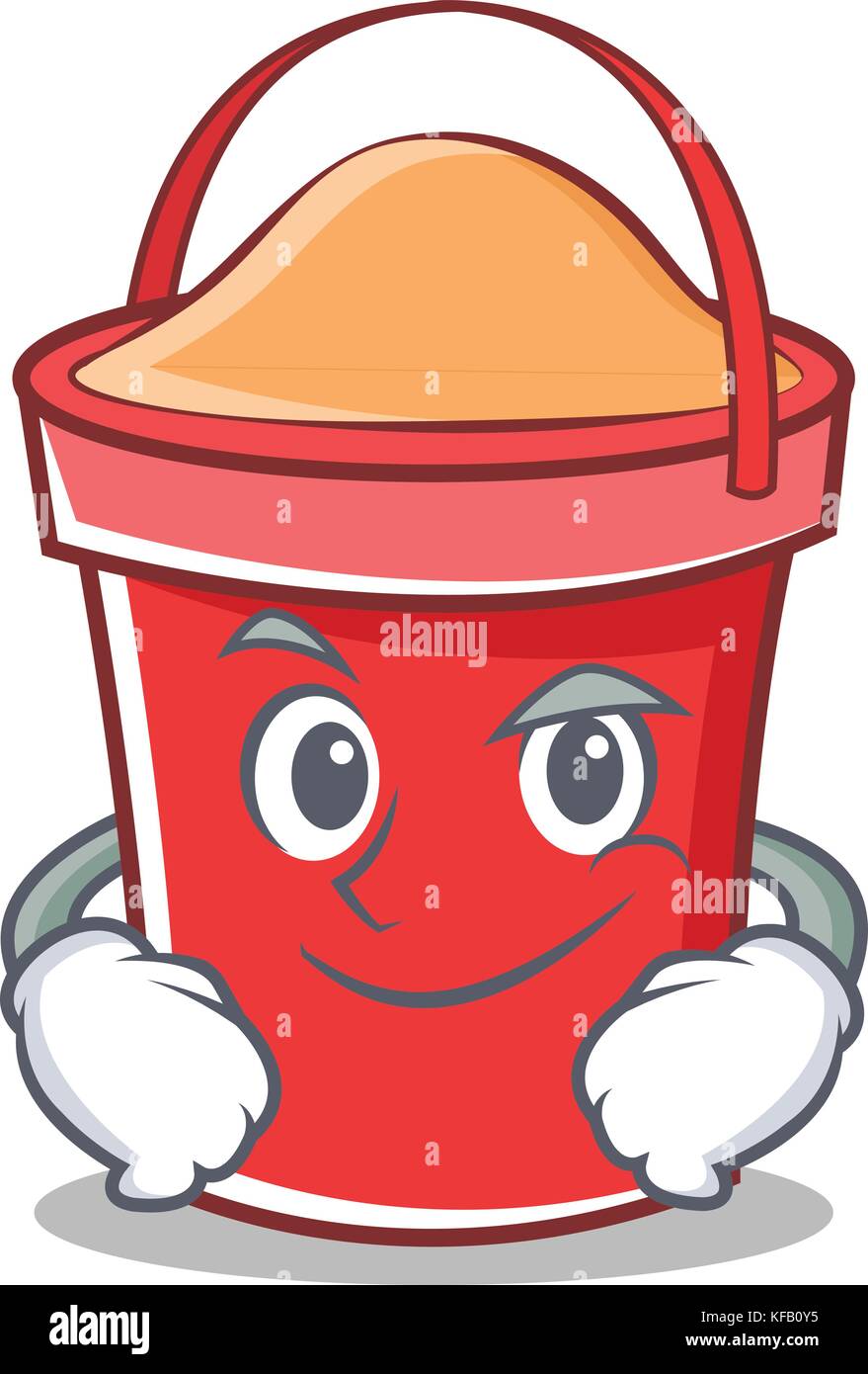 Smirking bucket character cartoon style Stock Vector Image & Art - Alamy