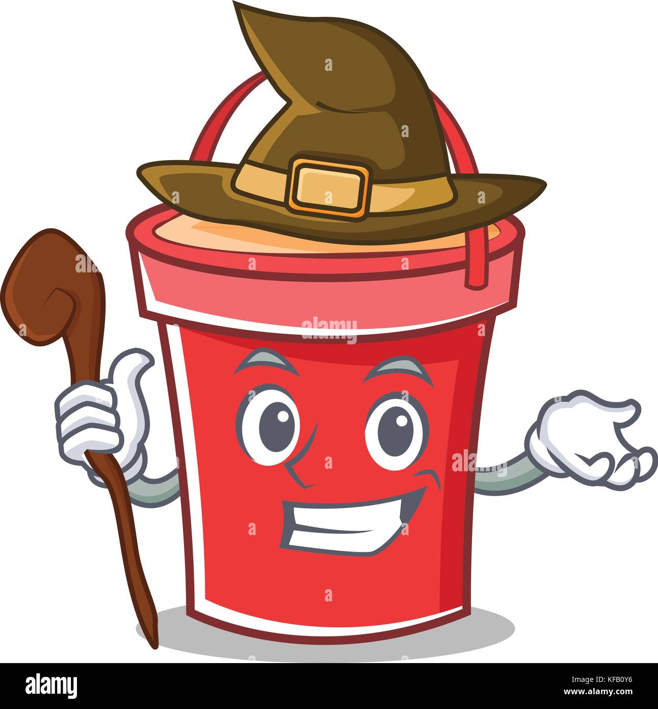 Witch bucket character cartoon style Stock Vector Image & Art - Alamy