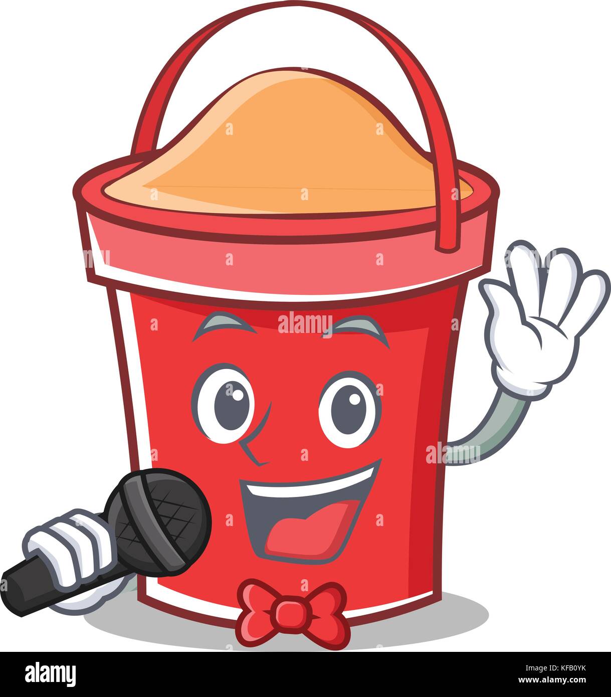 Singing bucket character cartoon style Stock Vector Image & Art - Alamy