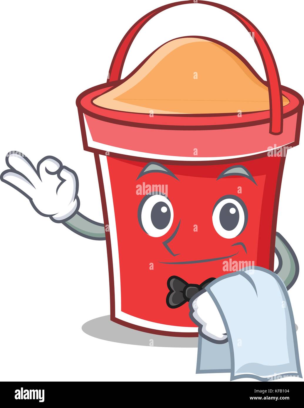 Waiter bucket character cartoon style Stock Vector Image & Art - Alamy