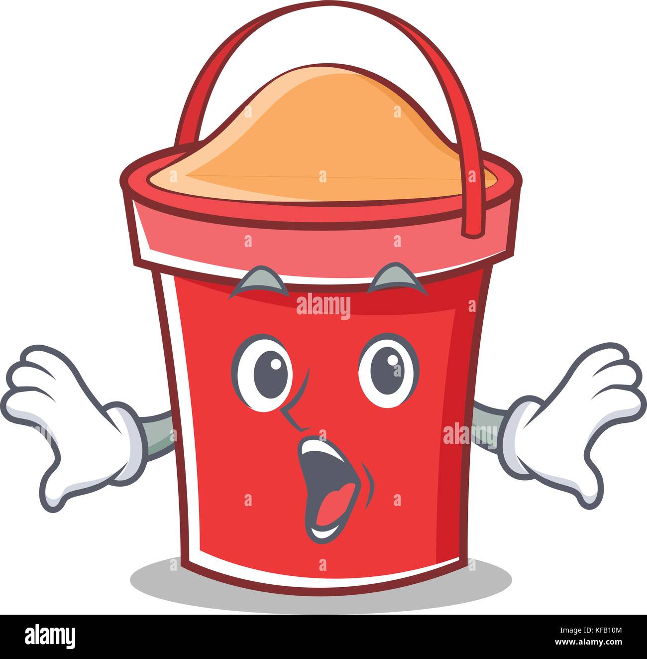 Surprised bucket character cartoon style Stock Vector Image & Art - Alamy