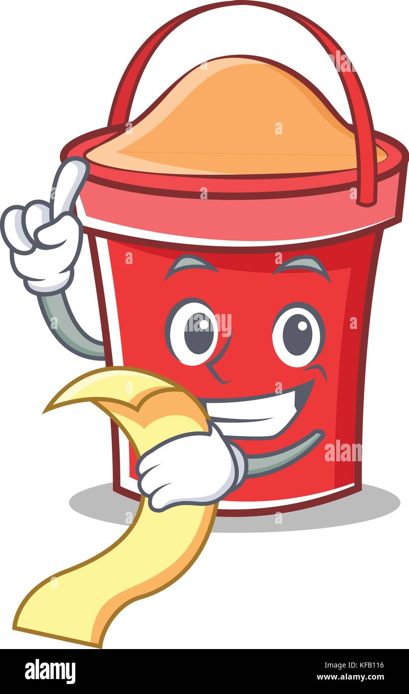With menu bucket character cartoon style Stock Vector Image & Art - Alamy