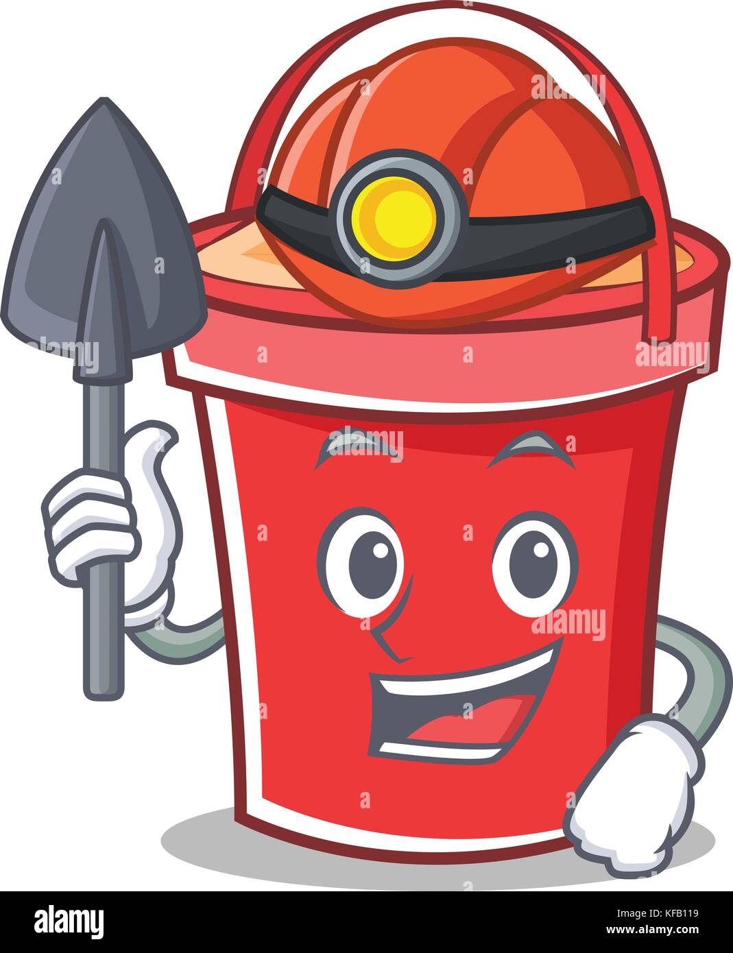 Miner bucket character cartoon style Stock Vector Image & Art - Alamy