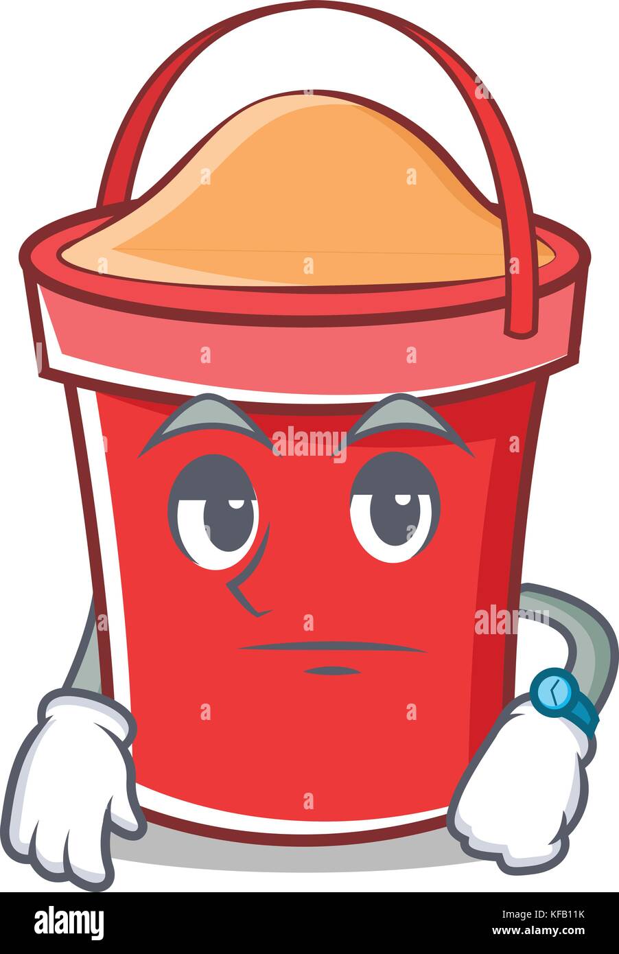 Waiting bucket character cartoon style Stock Vector Image & Art - Alamy