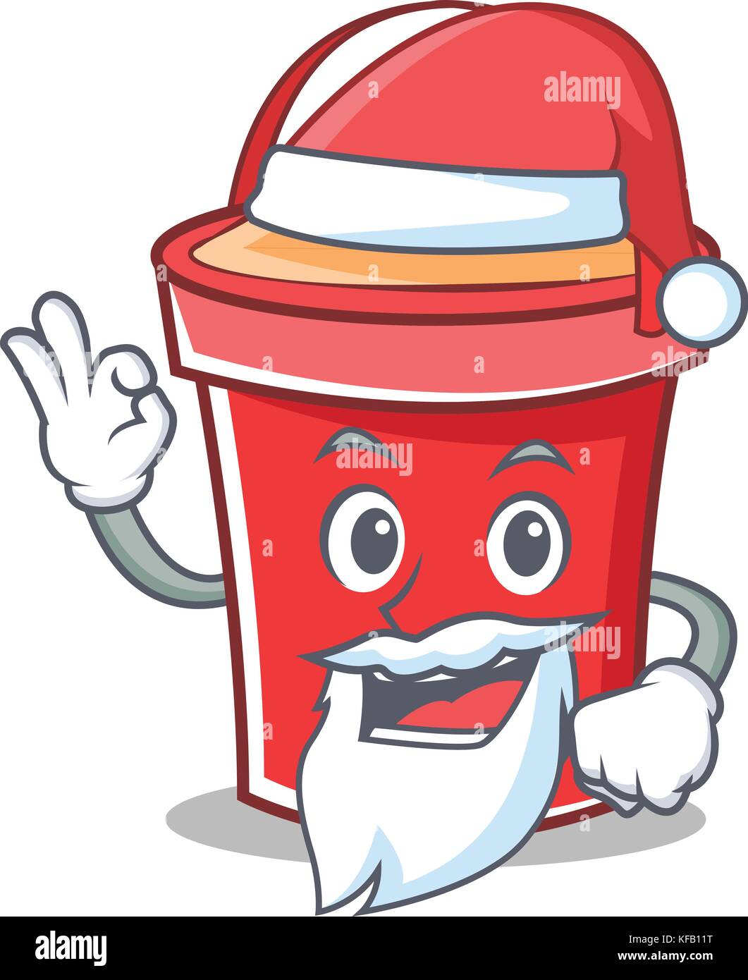 Santa bucket character cartoon style Stock Vector Image & Art - Alamy