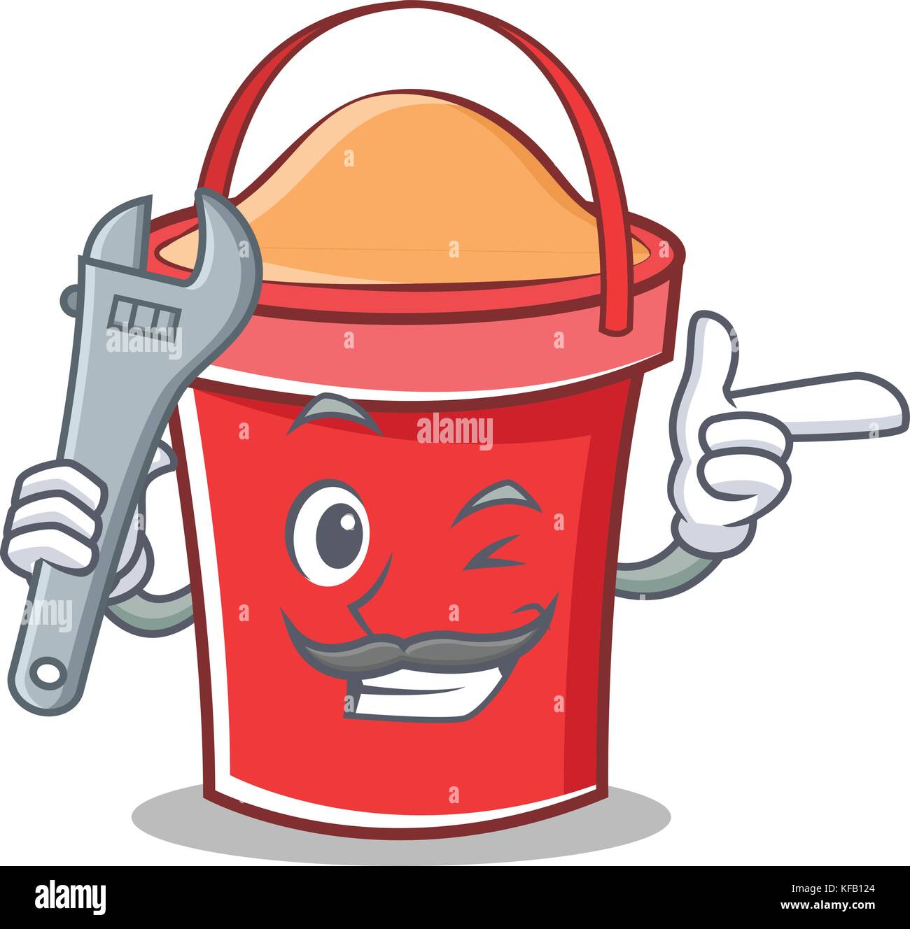 Mechanic bucket character cartoon style Stock Vector Image & Art - Alamy