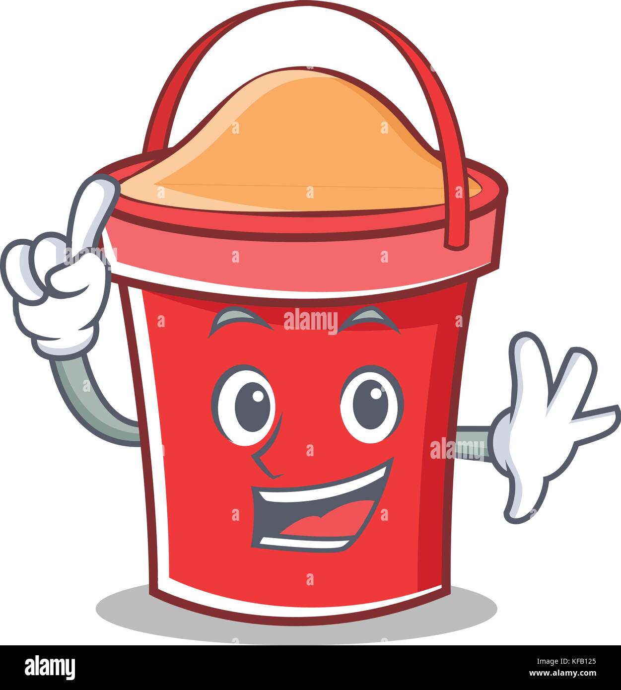 Finger bucket character cartoon style Stock Vector Image & Art - Alamy