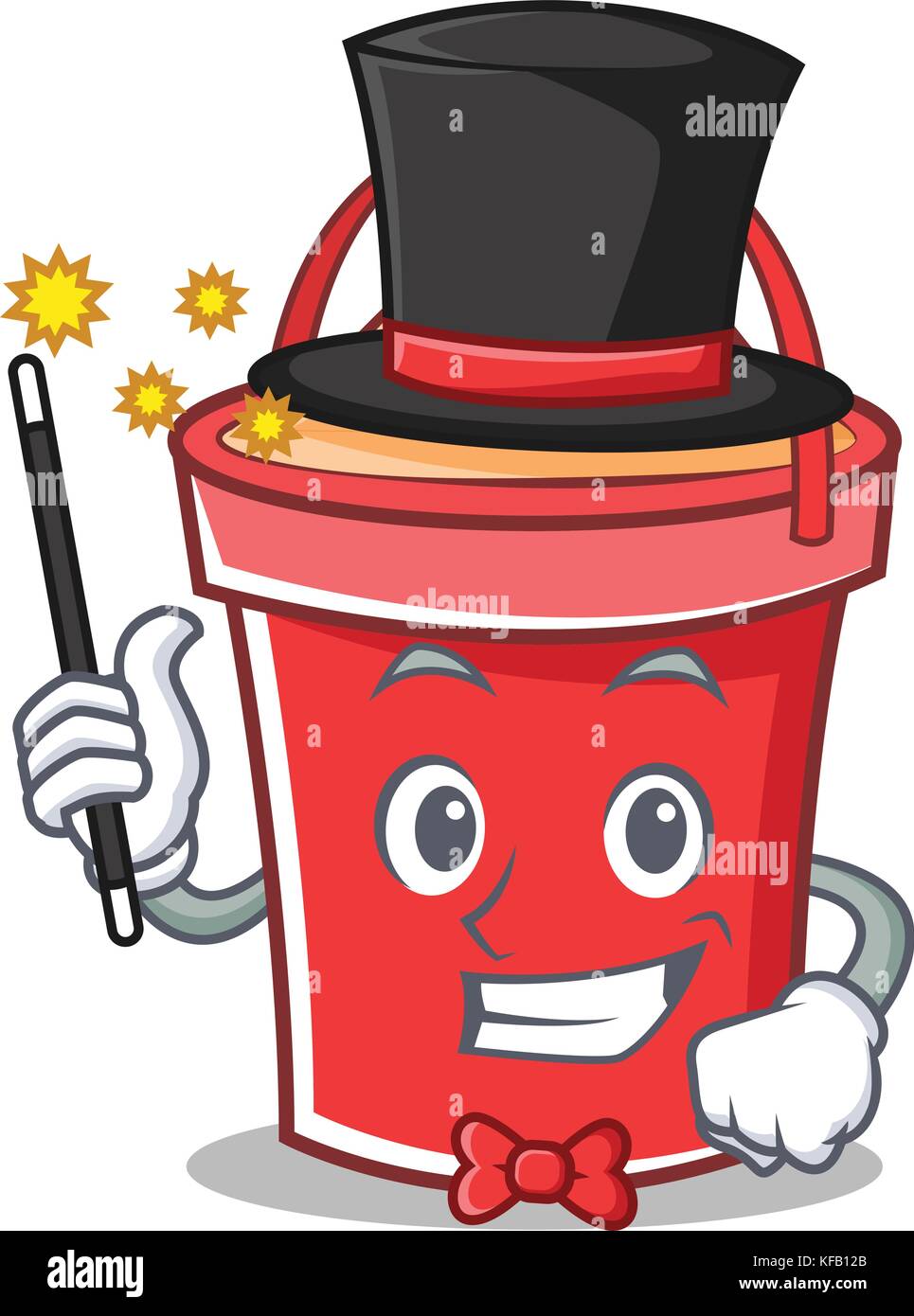 Magician bucket character cartoon style Stock Vector Image & Art - Alamy