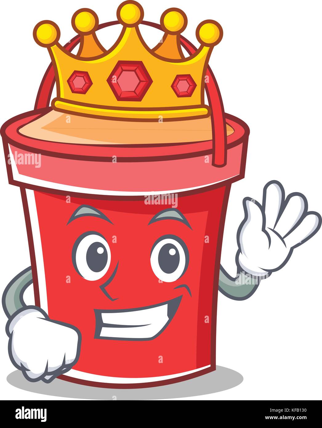 King bucket character cartoon style Stock Vector Image & Art - Alamy