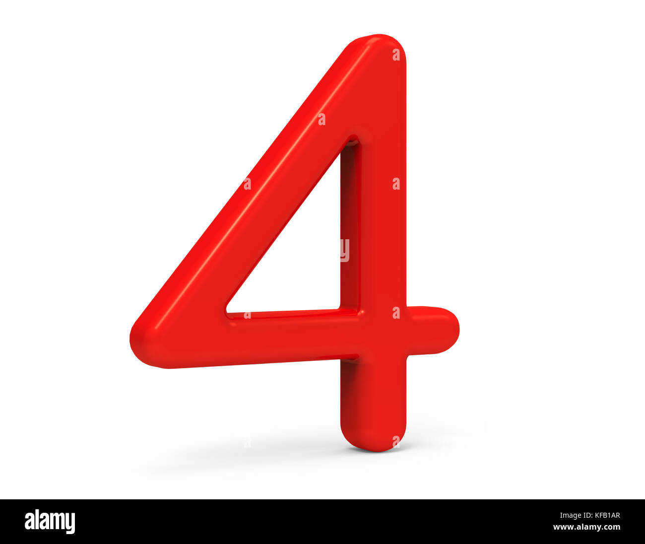 Symbol number 4 plastic Cut Out Stock Images & Pictures - Alamy