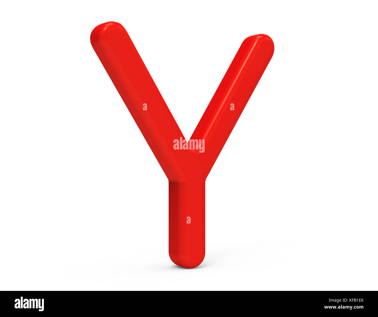 Letter Y Red