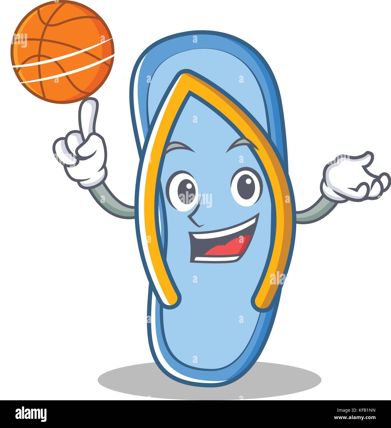 With basketball flip flops character cartoon Stock Vector Image & Art ...