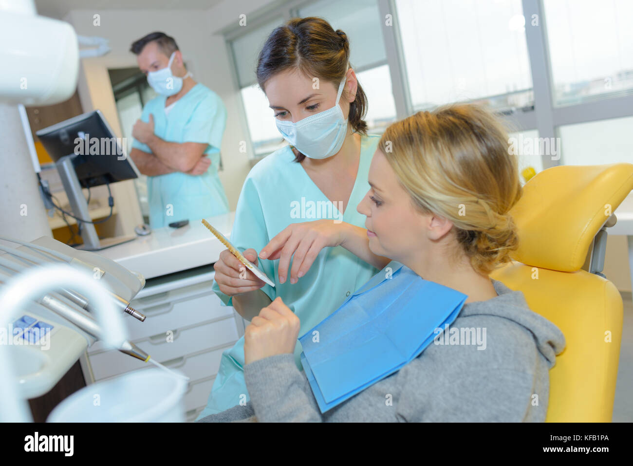 Smiling woman dental braces cleaning hi-res stock photography and ...