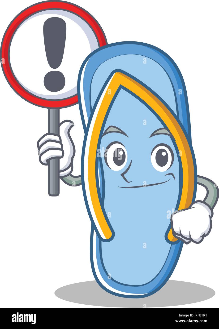 With sign flip flops character cartoon Stock Vector Image & Art - Alamy