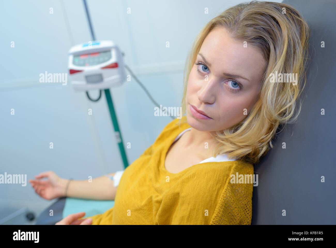 weak woman on theraphy Stock Photo - Alamy