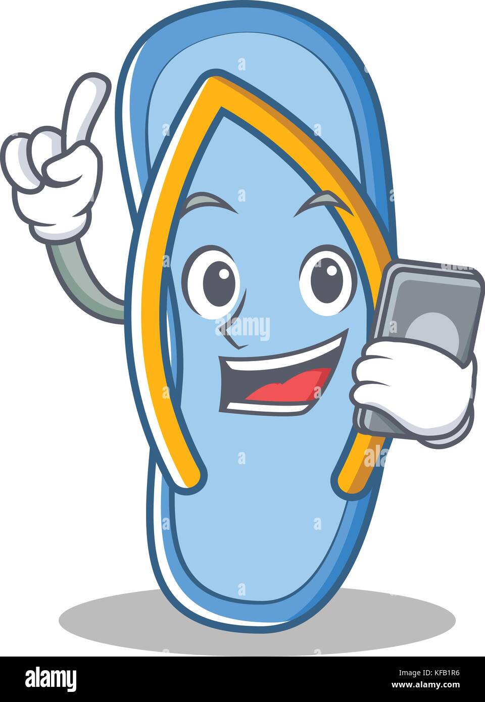 With phone flip flops character cartoon Stock Vector Image & Art - Alamy
