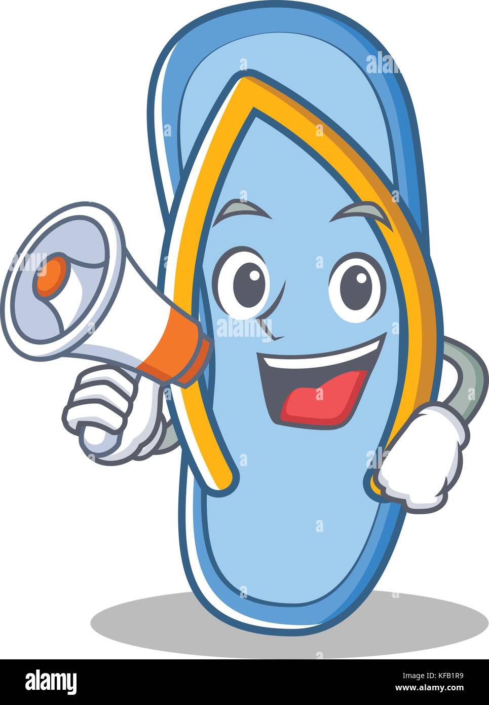 With megaphone flip flops character cartoon Stock Vector Image & Art ...