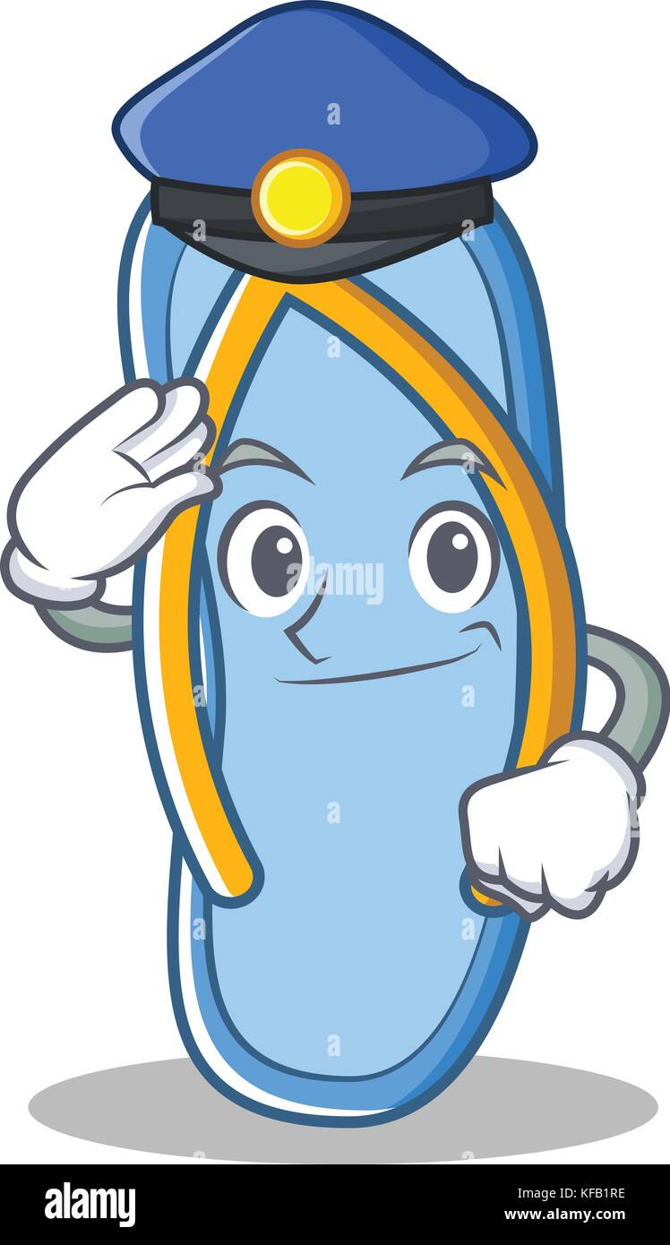 Police flip flops character cartoon Stock Vector Image & Art - Alamy